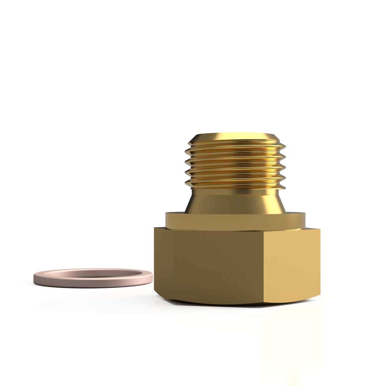 Adapter M10x1 female thread to 1/4 inch male thread : Amazon.co.uk ...