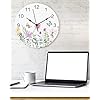 Amazon.com: Wildflower Butterfly Flowers Summer PVC Wall Clock Silent ...