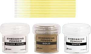 Amazon.com: Ranger Embossing Powder Bundle - Gold, White, and Silver ...