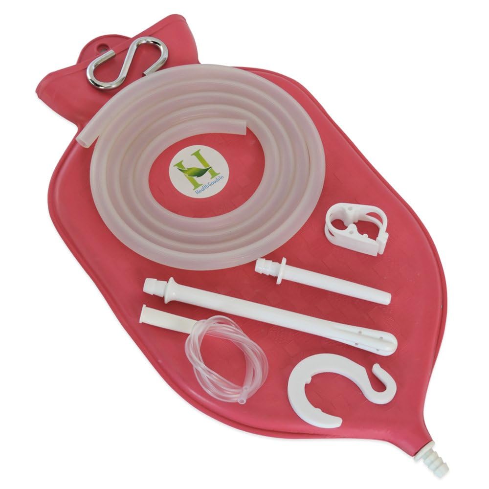 Healthgoodsin Enema Bag Kit For Colon Cleansing With Silicone Hose ...
