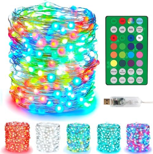 Amazon.com: Color Changing Fairy String Lights, 33ft 100 LED Twinkle ...