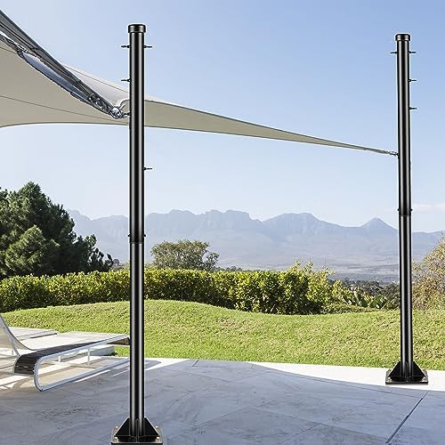 Amazon.com : WARMWU 10Ft Sun Shade Poles, 3" Diameter Steel Heavy Duty ...