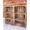 PYXIDAS Durable Wooden Crates For Storage with 4 shelves, 75x40x30 cm ...