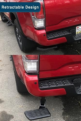 Snapklik.com : CYTROBE Rear Truck Bed Step, Folding Retractable Bumper ...