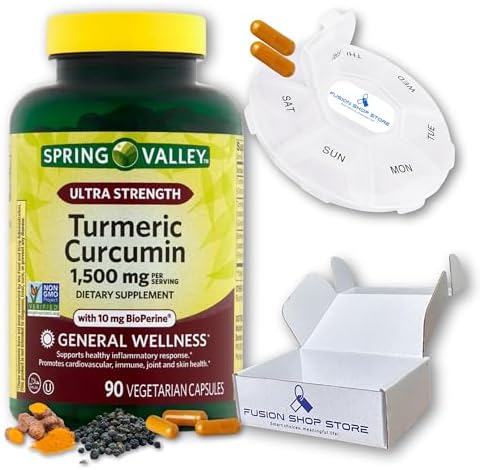 Amazon.com: Spring Valley Turmeric Curcumin 1500mg- Vegetarian Capsules ...