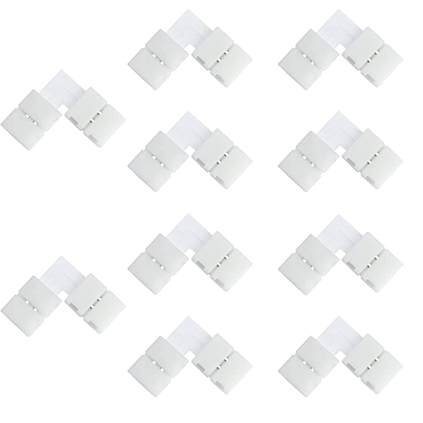 TAODAN 10PCS 10mm 2-pin LED Light Strip Connector Unwired Gapless ...