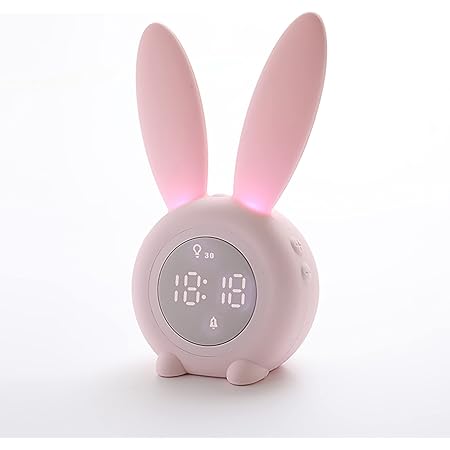 Amazon.com: Kids Alarm Clock Girls Bunny Digital Alarm Clocks with ...