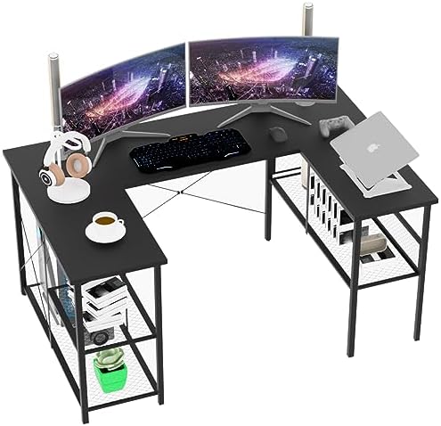 Amazon.com: U Shaped Computer Desk with Power Strip, 100 Inch Corner ...