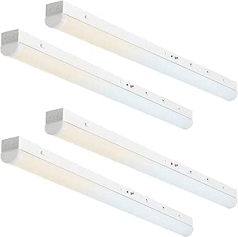 4FT LED Linear Strip Lights, 24W/32W/40W Selectable, 3CCT 3500K/4000K ...