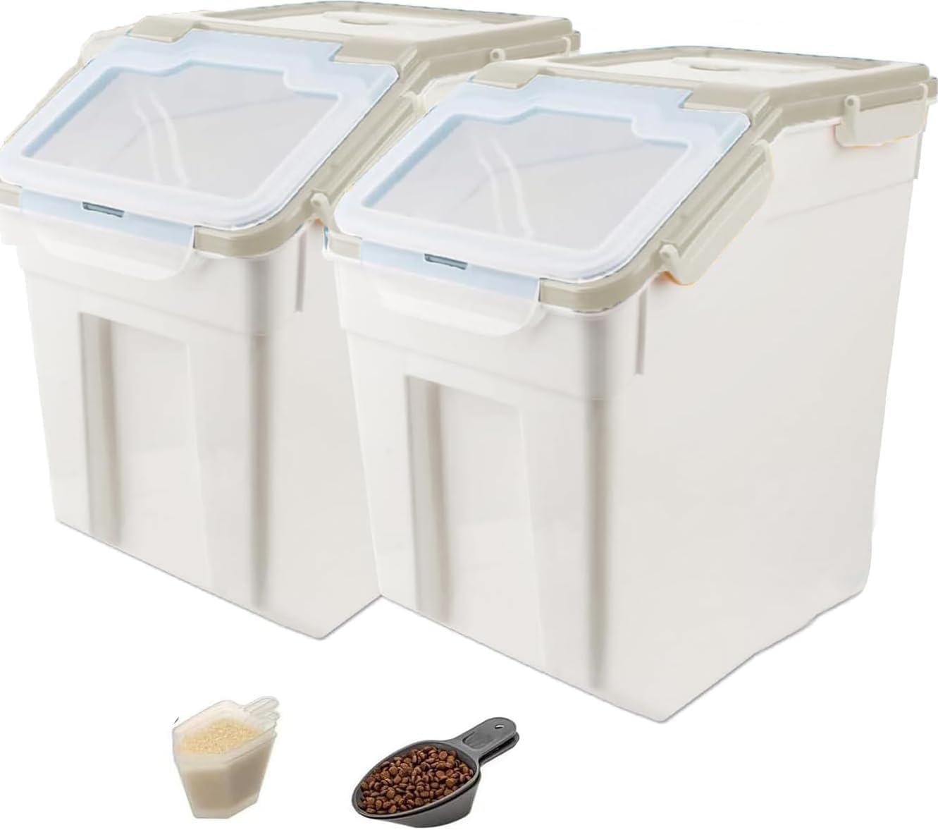 Amazon.com: YXQ 50LB Large Flour Storage Container Bin,2 Pack Airtight ...