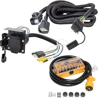 Amazon.com: MECMO for Jeep Wrangler JK JKU 4 Flat 7 Pin Full Ready Kit, 4 Pin to 4 Pin and 7 Pin ...