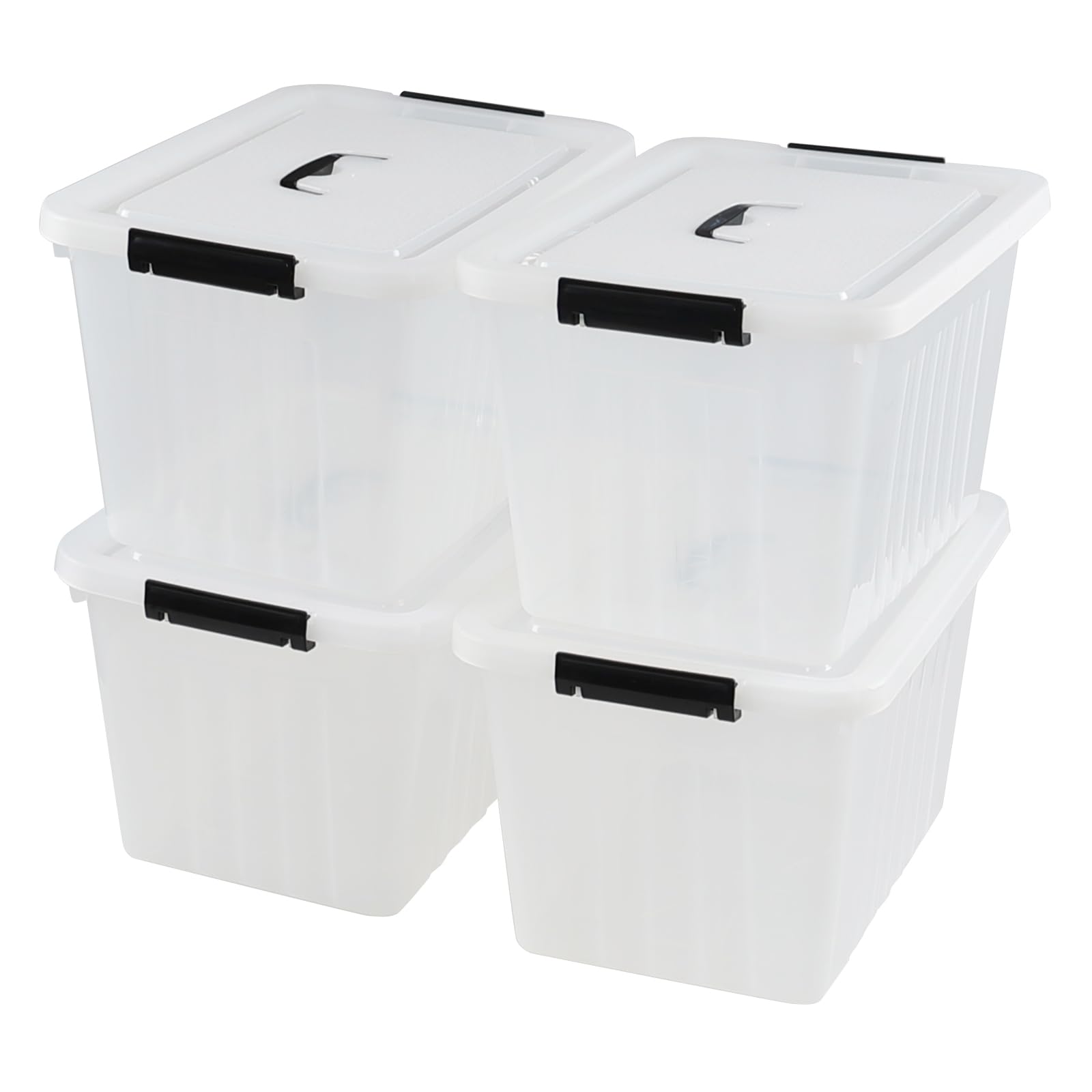 Amazon.com - Asking 18 L Clear Plastic Storage Box with Handle, 4-Pack