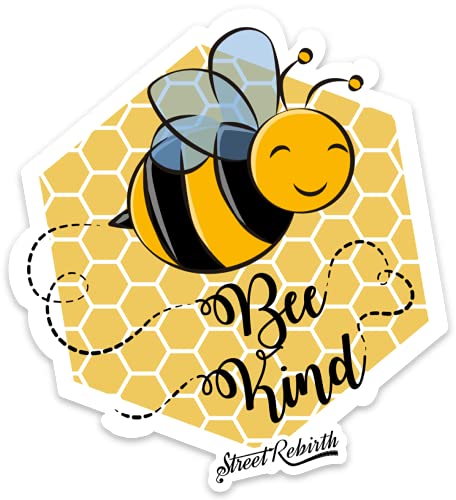 Amazon.com: Bee Kind Sticker - 4 Inch Waterproof - Vinyl Stickers ...
