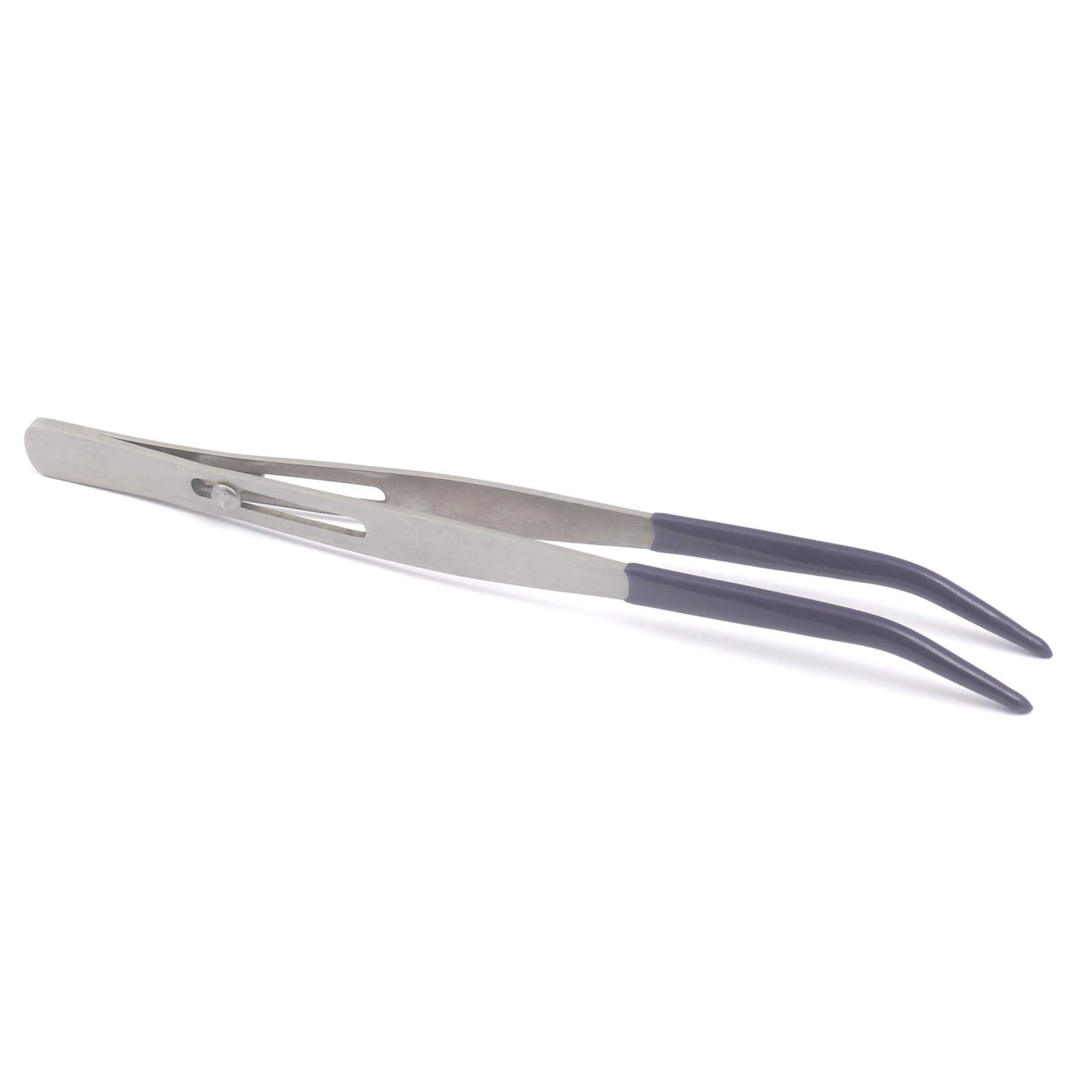 Amazon.com: OdontoMed2011 6.5" Rubber Tipped Tweezer Bent Tip Slide ...