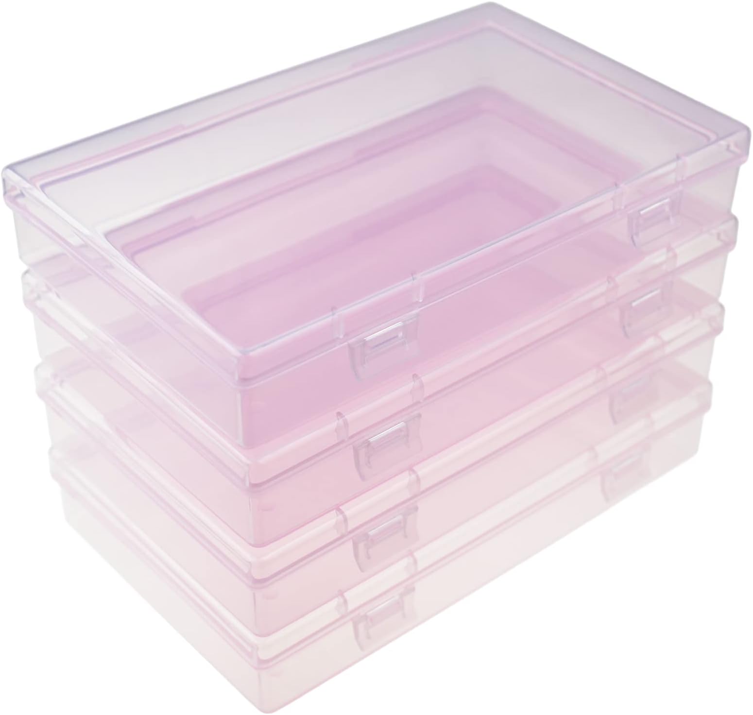 Amazon.com: LDXDRU 3Pcs Craft Storage Boxes with Hinged Lids ...