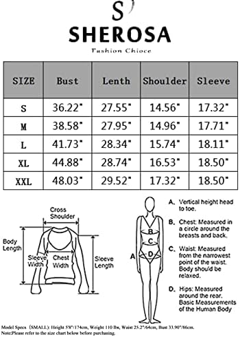 Sherosa Womens V Neck 3/4 Sleeve Shirts Business Casual Tops Loose Work Tunic Blouse at Amazon ...