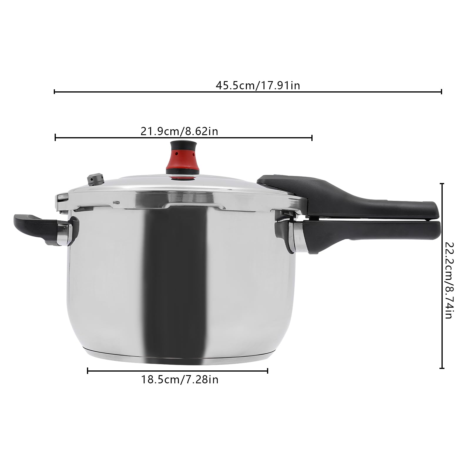 Stainless Pressure Cooker Barton Premium 22 Qt. Silver Aluminum ...