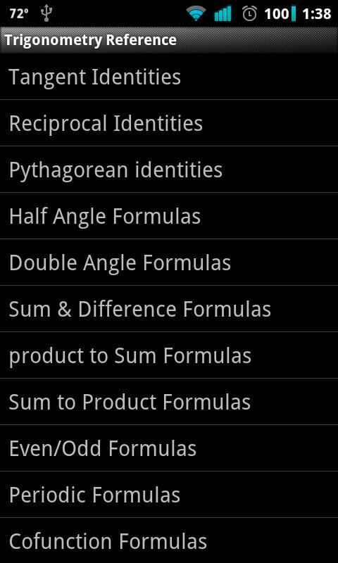 Trigonometry Reference:Amazon.de:Appstore for Android