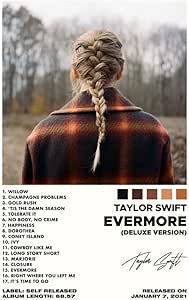 Amazon.com: Evermore Album Music Poster | Room Aesthetic Decoration ...