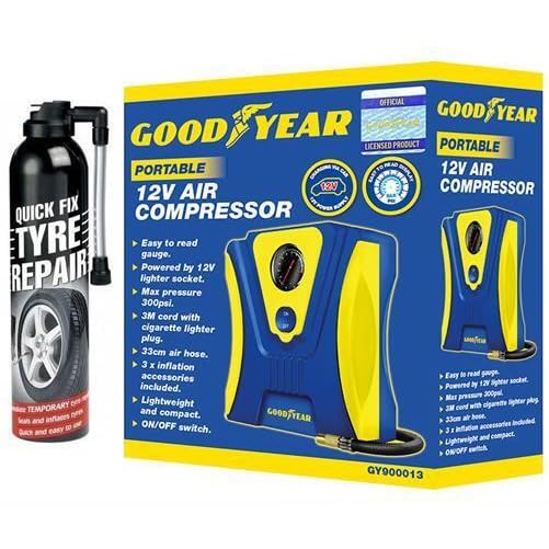 GOODYEAR Emergency Car Flat Tyre Air Inflator | Flat Tyre Puncture ...