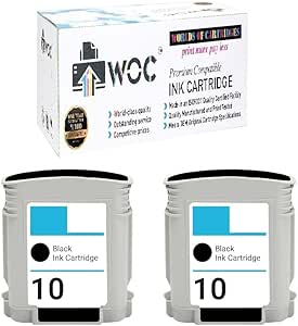Amazon.com: WOC Remanufactured Ink Cartridge Replacement for HP 10 (C4844A) (2-Pack: 2X Black ...