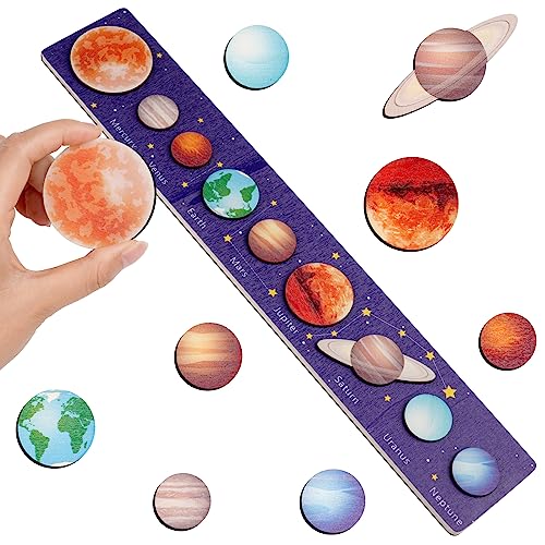 Solar System Puzzle Toys, Wooden Planet Toys for Toddlers, Planet for ...