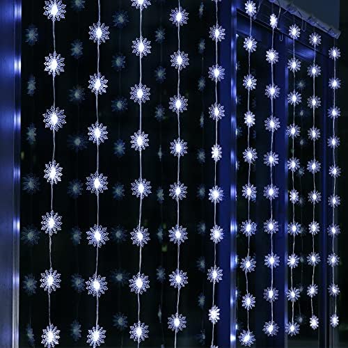 BLOOMWIN Christmas Window Lights Indoor 2-in-1 Fairy String Light 3m ...