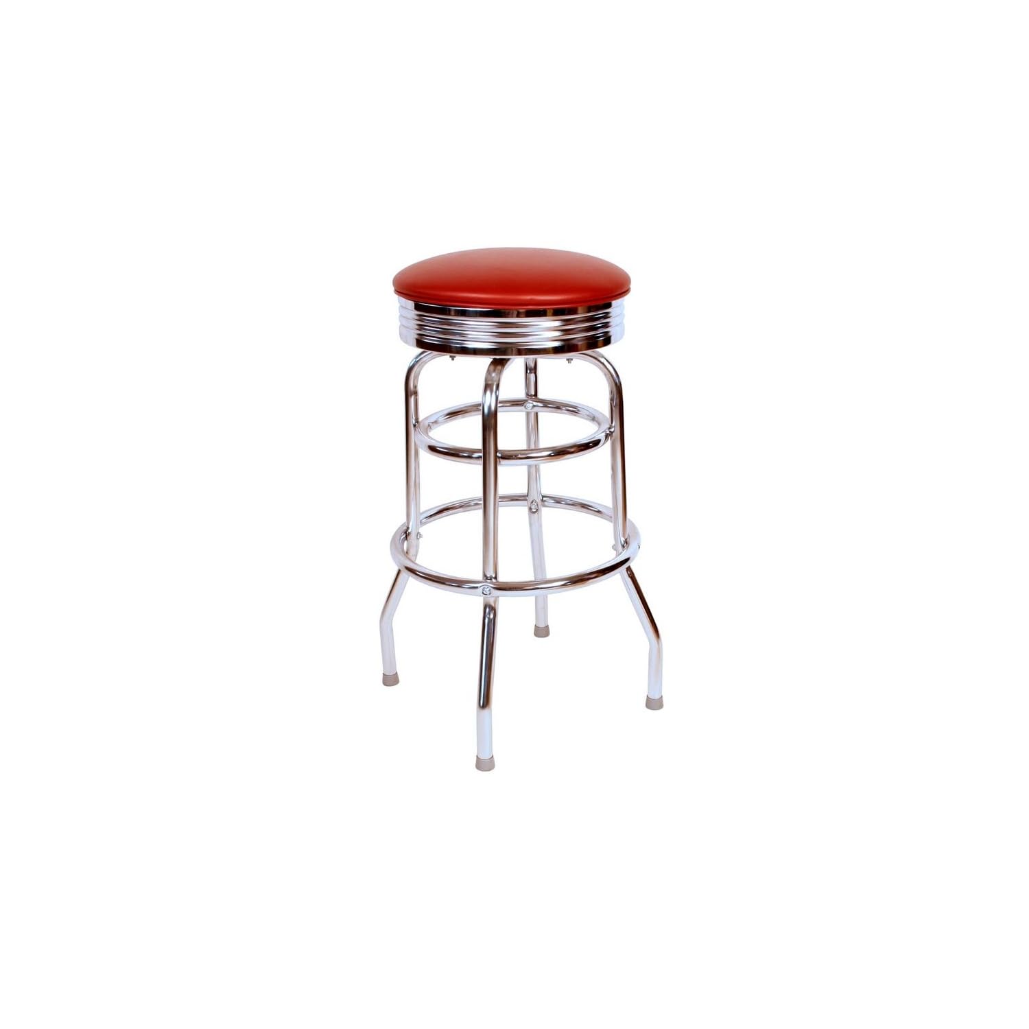 Amazon.com: Richardson Seating Retro 1950s 30" Chrome Swivel Bar Stool ...