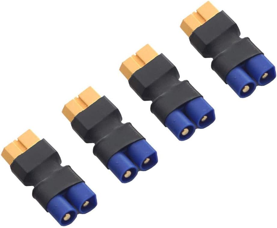 Amazon.com: HobbyPark XT60 Connector Plugs to EC3 Adapter RC Lipo ...