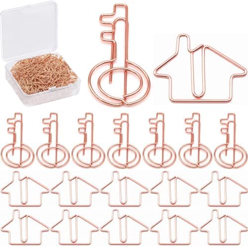 Amazon.com : 120 Pcs Paper Clips,60 Pcs House Shaped Paper Clips 60 Pcs ...