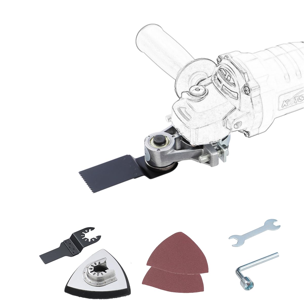 TOPWAY Oscillating Multitool Adapter Electric Angle Grinder Attachment ...