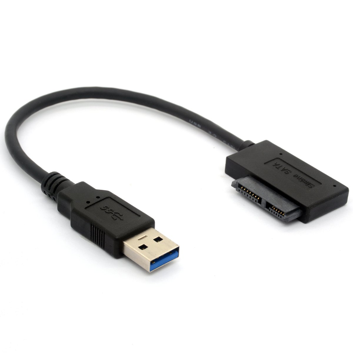 HTGuoji USB 3.0 ila 7 + 6 13Pin Slimline SATA Kablo Adaptörü Laptop CD ...