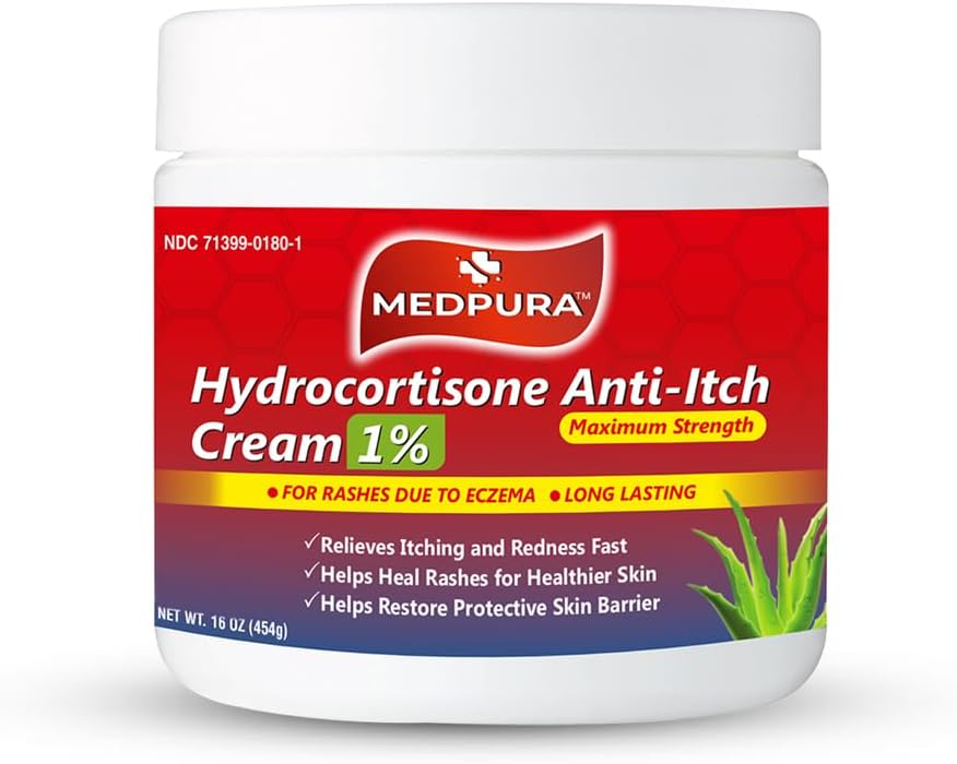 Amazon.com: MEDPURA™ HYDROCORTISONE 1% Cream 16oz : Health & Household