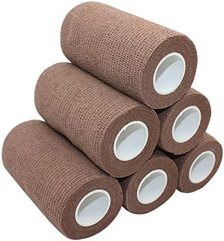 Amazon.com: 4 Inch X 6 Pack Dark Skin Adhesive Bandages - 5 Yards Self ...