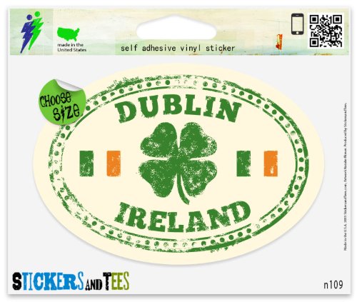 Amazon.com: Dublin Ireland Travel Vinyl Car Bumper Window Sticker 3" x ...