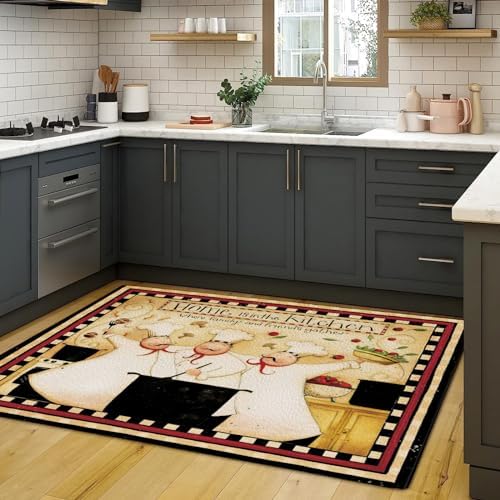 Amazon.com: TuLdys Kitchen Fat Chef Man Mats Rugs, 4x6ft/48x72in, Non ...