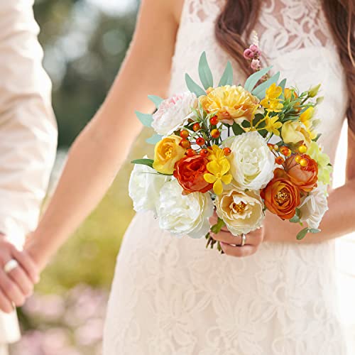 Senseya Artificial Flowers Combo Box Flower Leaf with Stems for DIY ...