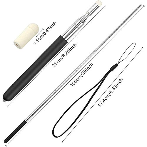 Voviggol Telescopic Teacher Pointer Stick With Hand Lanyard Teaching Pointer For Classroom