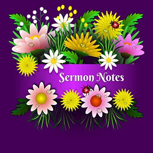 Sermon Notes: Purple Inspirational Sermon Journal, Note Taking for ...