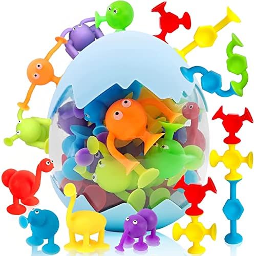 27 PCS Suction Toy Set Suction Cup Toys, Montessori Silicone Building ...