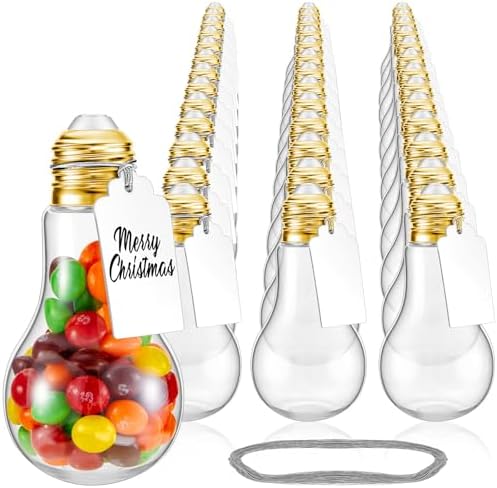Amazon.com: Juexica 108 Pieces Plastic Fillable Light Bulbs for Candy ...