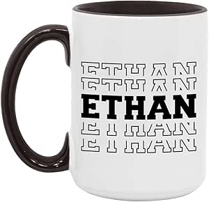 Amazon.com: ethan Personalized Name Coffee Mug, Custom Name Gift For ...