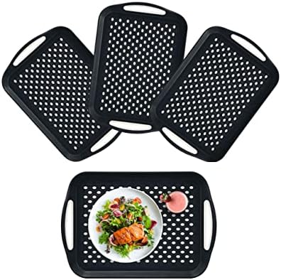 Decorative Concepts - 3 Pack Large Anti-Slip Serving Trays - 40 x 29cm ...