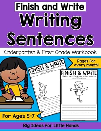 Amazon.com: Draw & Write with Picture Prompts Writing Sentences ...