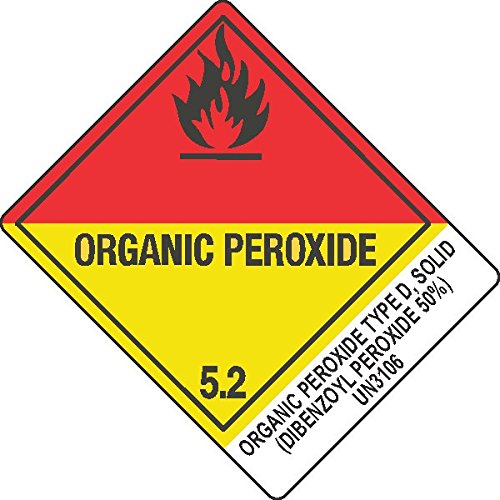 GC Labels-L313P3006, Organic Peroxide Type D, Solid (Dibenzoyl Peroxide ...