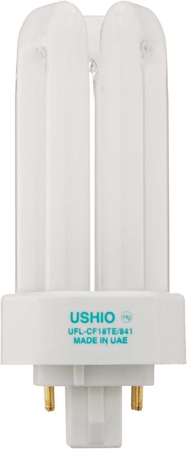 Ushio BC3148 3000212 - CF18TE/841-18W - 4 Pin GX24q-2 Base - 4100K - CFL - Compact Fluorescent ...