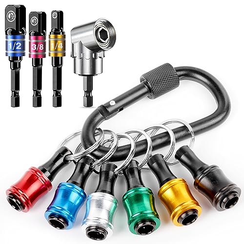 Amazon: Bit Holder Key Chain - 1/4 Drill Bit Holder 6Pcs, w/ Drill ...