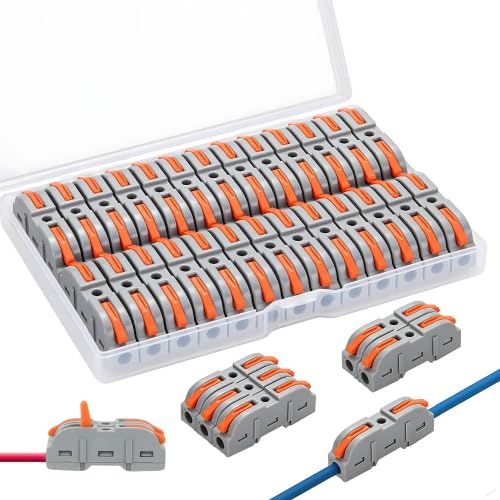 MeridianSemi Wire Connectors Electrical 24Pcs Red Copper Conductor Wire ...