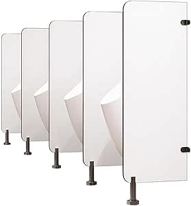 Urinal Screen Toilet Partition, Floor-Mounted Urinal Baffle Men's, Restroom Partitions, with ...