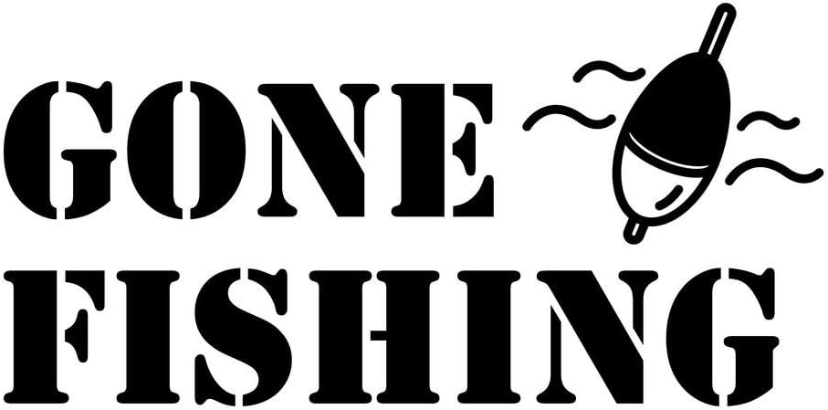 Amazon.com - GONE FISHING 5"x 9" Vinyl Sticker Decals Truck Boat Fish ...